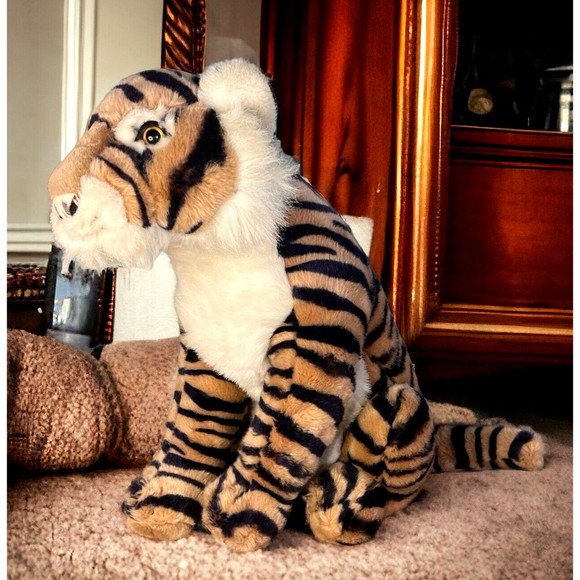 People Pals | Toys | Large Plush Bengal Tiger 9 7 Tail Realistic ...